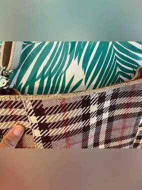 Spartina 449 | Bags | Spartina 449 Plaid Shoulder Bag In Brown Cream ...
